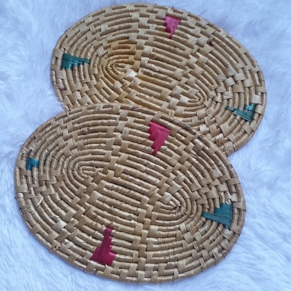 Vintage | Kitchen | Vintage Woven Trivets 2 Pc | Poshmark